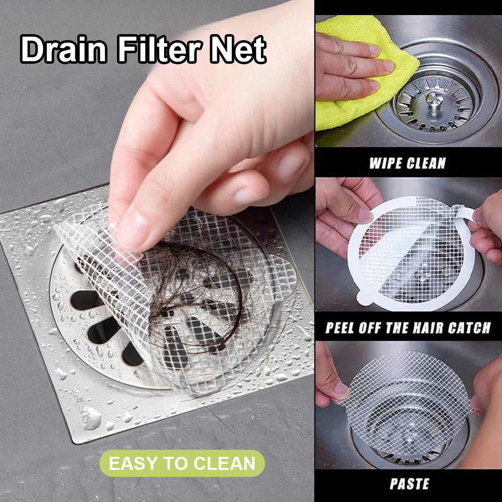 10PCS Disposable Drain Filter Net, Shower Drains Hair Catcher, Sink ...