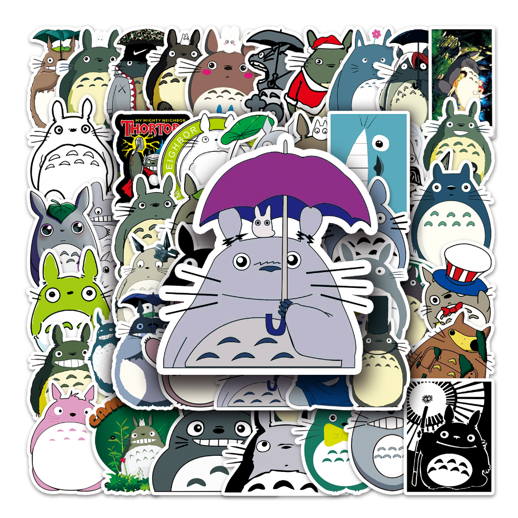 50pcs Funny Cartoon Totoro Stickers Waterproof Graffiti For DIY Laptop ...