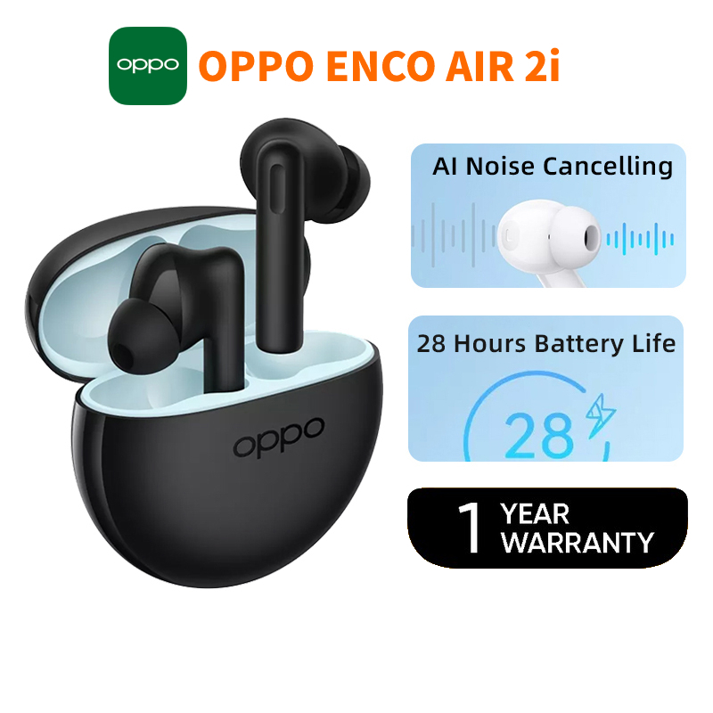 OPPO ENCO Air 2i TWS Earphone Wireless Bluetooth 5.2 Earbuds AI Noise ...