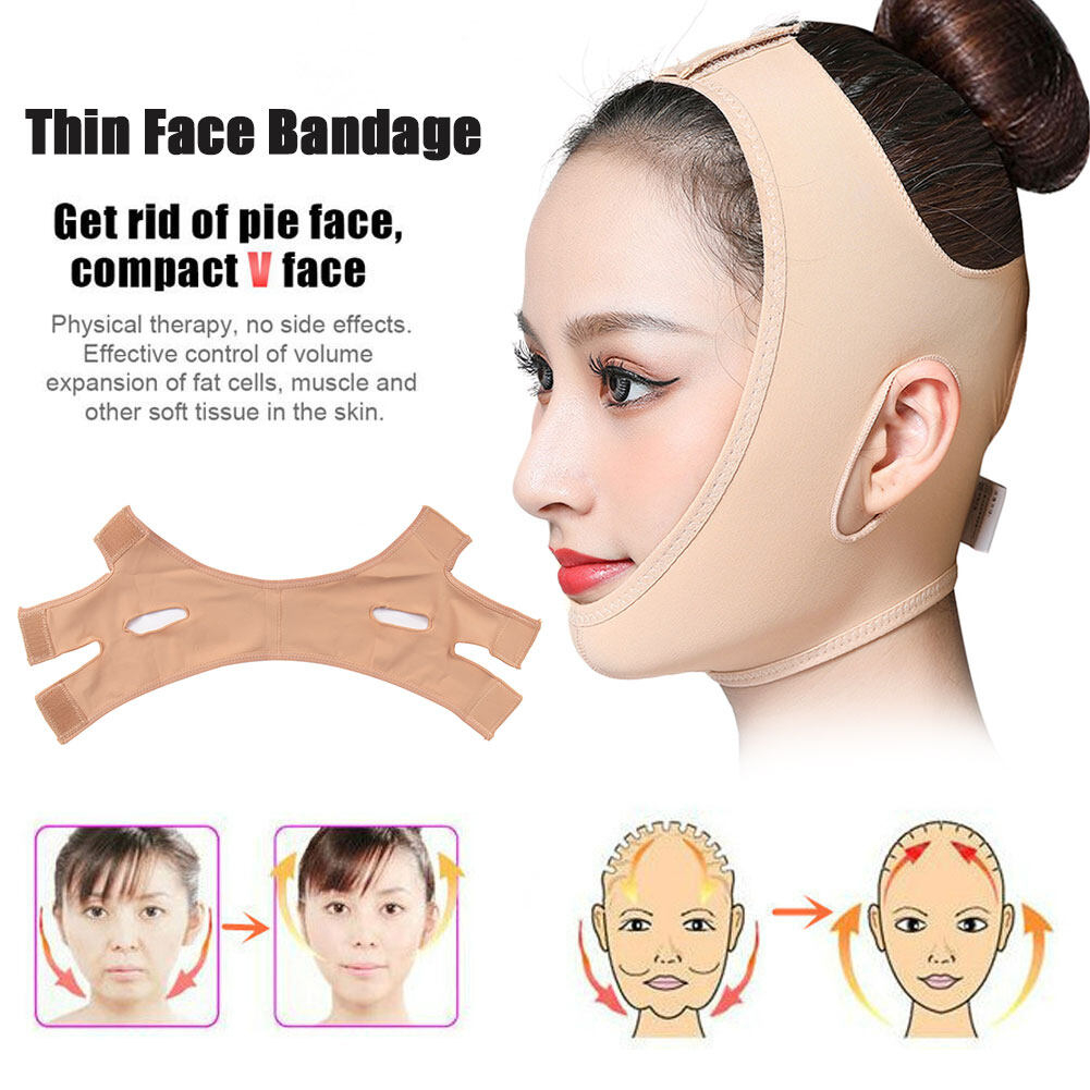 V Shape Face Lift Up Tools Face Slimming Bandage Sleep Mask V Line ...