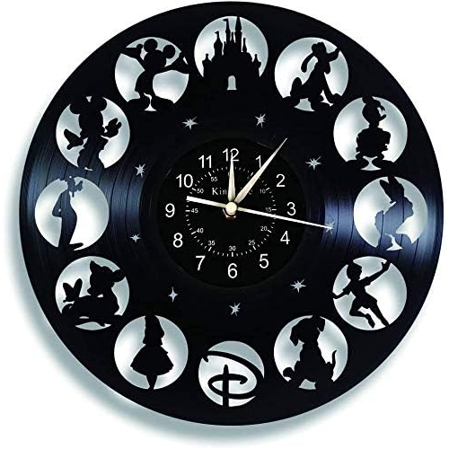 Vinyl Record Wall Clock, Mickey Mouse Vintage Clock Hanging Wall Clock ...