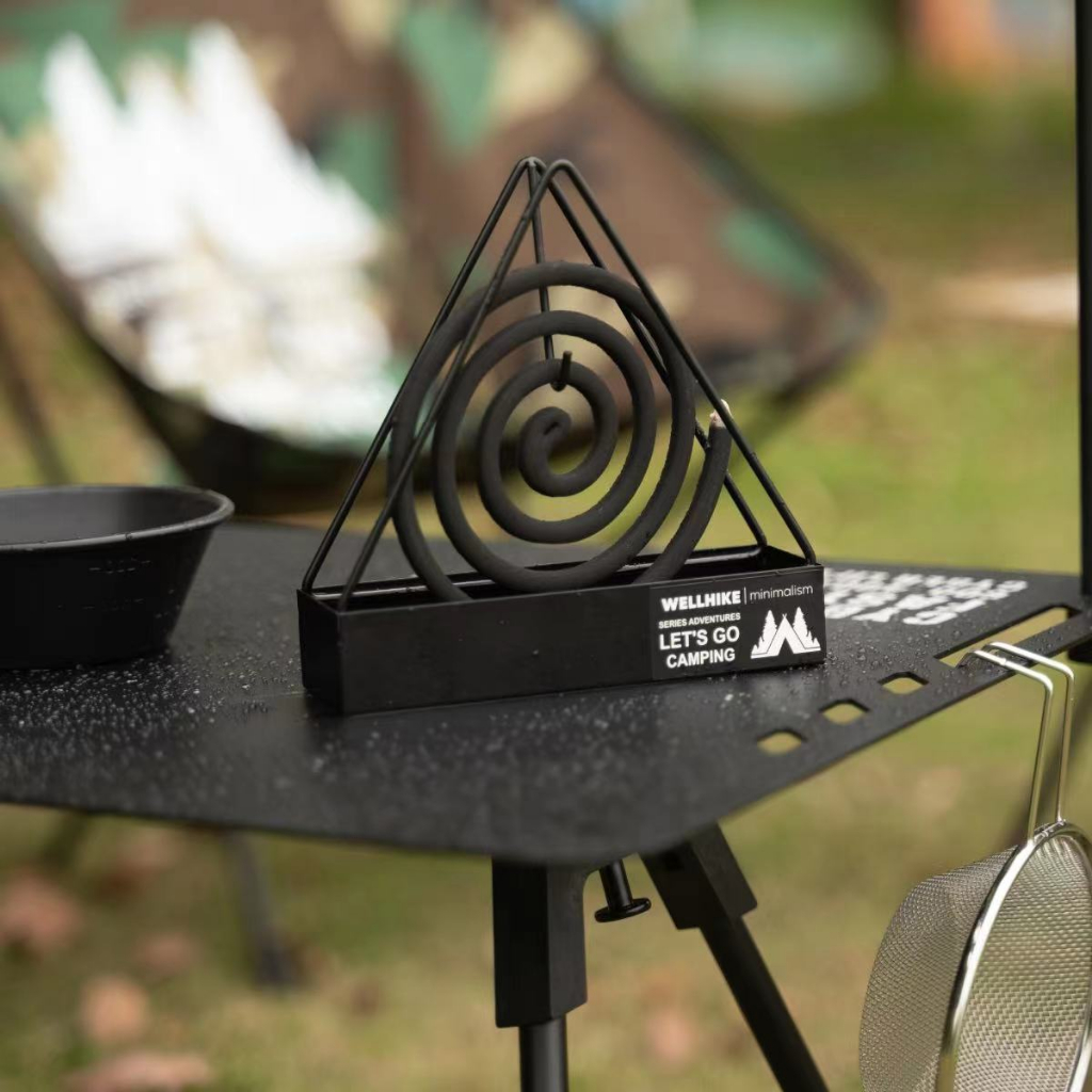 Wellhike Outdoor Mosquito Coil Rack Camping Blackened Metal Mosquito ...