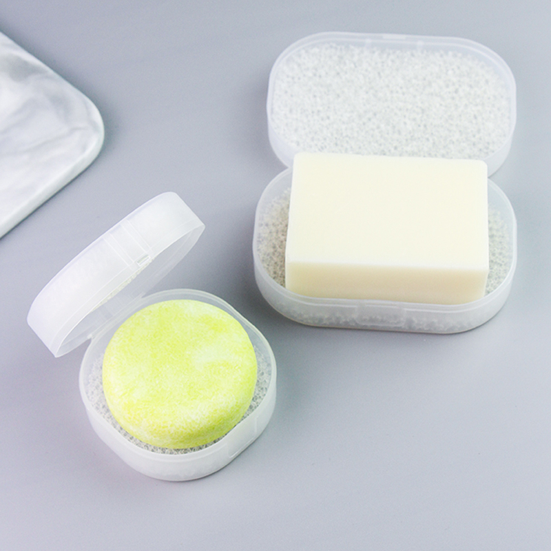 Portable Travel Soap Dish Box Case Holder With Lid Drain Container Home ...