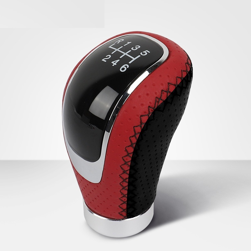 Leather Car Gear Knob Manual Universal JDM Style Auto Speed Switch ...