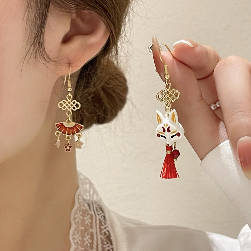 Hi-Kid Anime Demon Slayer Earrings Kimetsu No Yaiba Japan Cherry ...