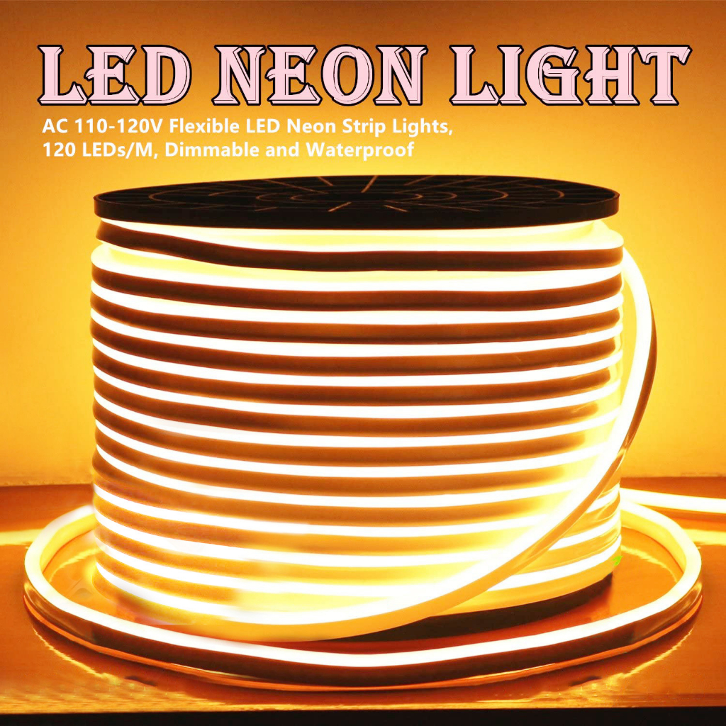 LED Neon Strip Lights Waterproof 220v 8mm comes with a plug for Room ...