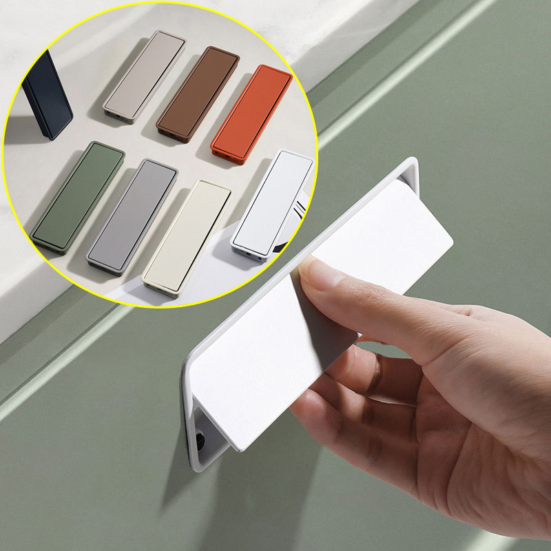 Morandi Color Hidden Door Handle Wardrobe Sliding Door Embedded Handle ...