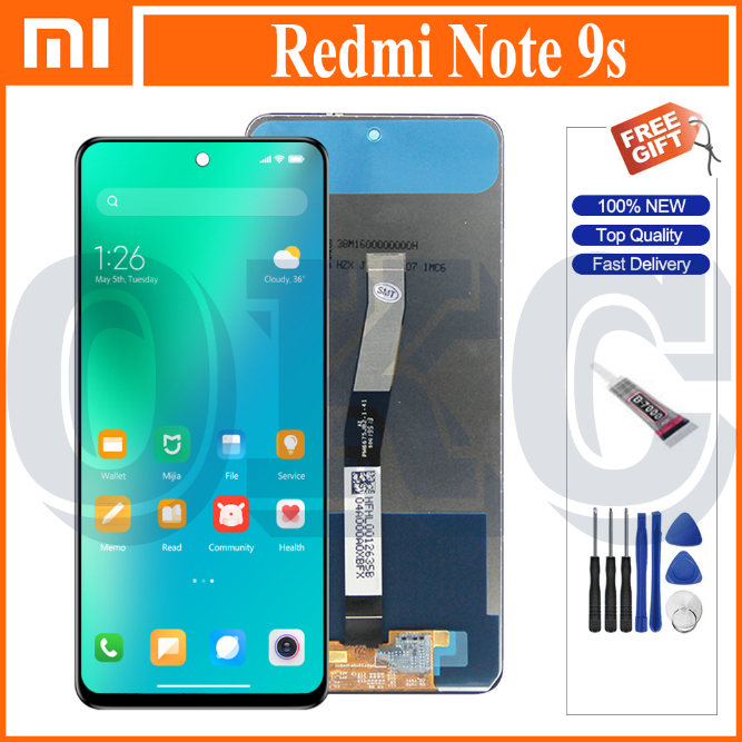 Original LCD For Redmi Note 9S LCD with Frame Display Touch Screen ...
