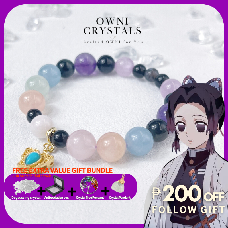 【OwniCrystos】Demon Slayer Kochou Shinobu Morganite Amethyst Pink ...