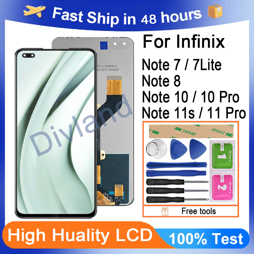 Original Infinix Note 7 Note Note 7 Lite Note 8 Note 10 Note 10 Pro Note 11 Pro Note 11s LCD ...