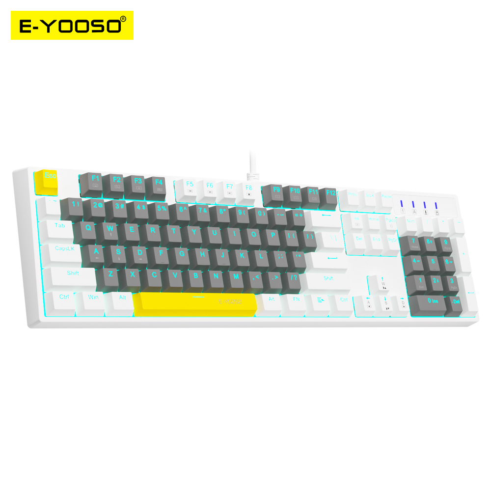E-YOOSO Z14 USB Mechanical Gaming Wired Keyboard Red Blue Switch ...