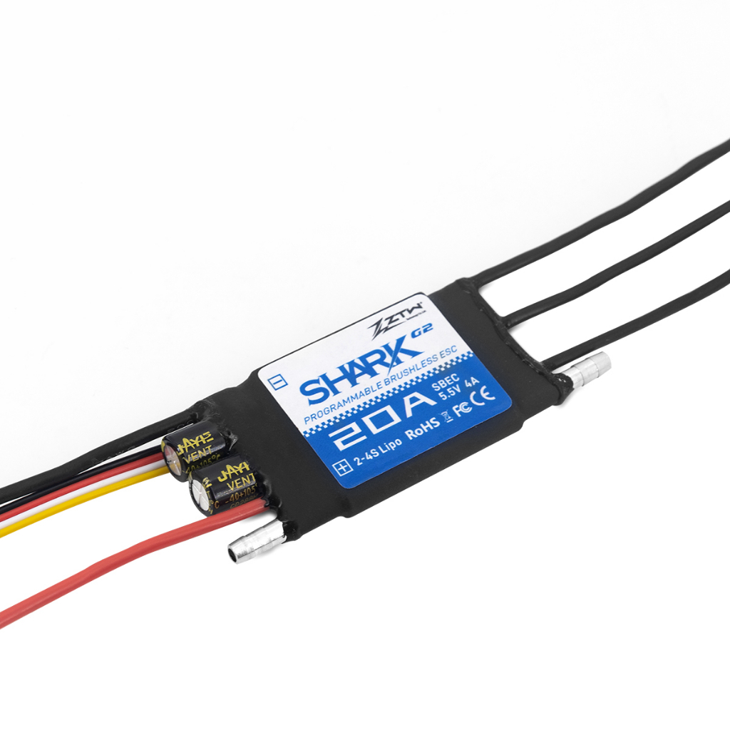 ZTW 32-Bit ESC Shark G2 20A/30A/40A/50A/60A/80A/100A 2-6S SBEC 5V/6V 8A ...