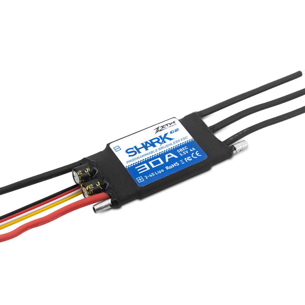 ZTW 32-Bit ESC Shark G2 20A/30A/40A/50A/60A/80A/100A 2-6S SBEC 5V/6V 8A ...