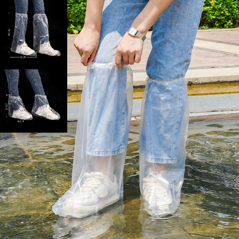 5pairs/10pairs Waterproof Thick Plastic Shoes Cover for Rain Disposable ...