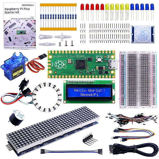 52Pi Raspberry Pi Pico Basic Starter Kit with Raspberry Pi Pico ...