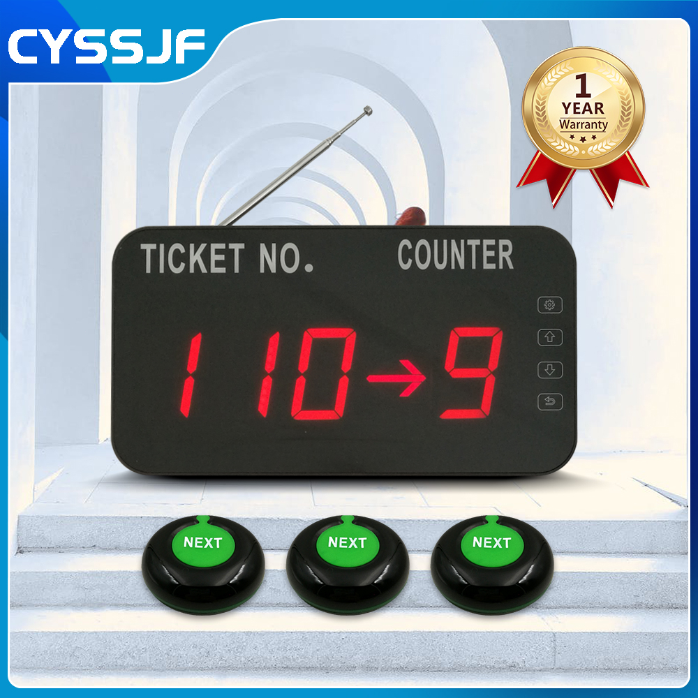 Queue Wireless Calling System for Restaurant Hospital Kitchen Call Pager Long range waiting ...