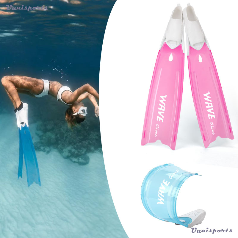 Uunisports Full Pocket Long Blade Diving Fins for Freediving and ...