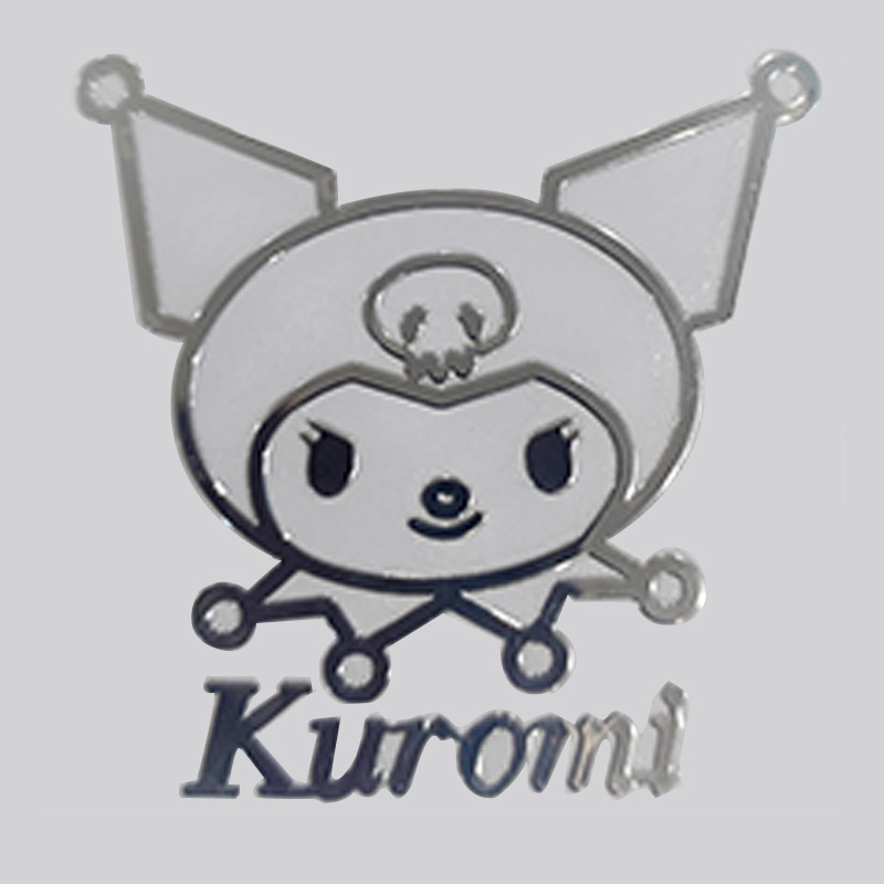 Sanrio Metal Sticker My Melody Kuromi Cinnamoroll Ins Silver Cute Phone