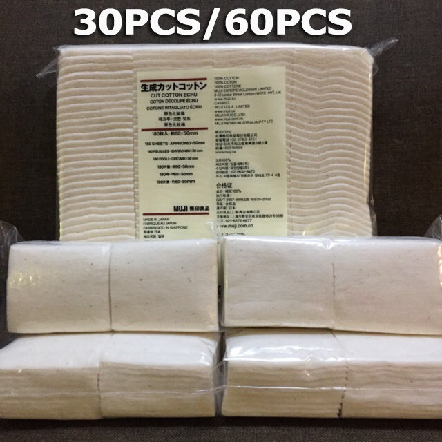 [ORIGINAL]Mu ji Organic Cotton Unbleached Healthy Mu ji Cotton Re-Package 30pcs/60pcs | Shopee ...