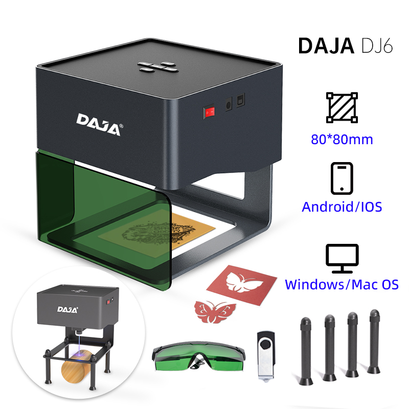 DAJA DJ6 Laser Engraving Machine Cutting Engraver Lazer Printer Automatic Printed-Metal Portable ...