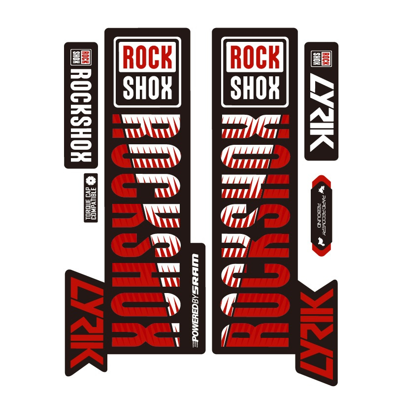 2Pcs MTB Sticker Mountain Bike Decals sesuai untuk Rock Shox Decals Mtb ...