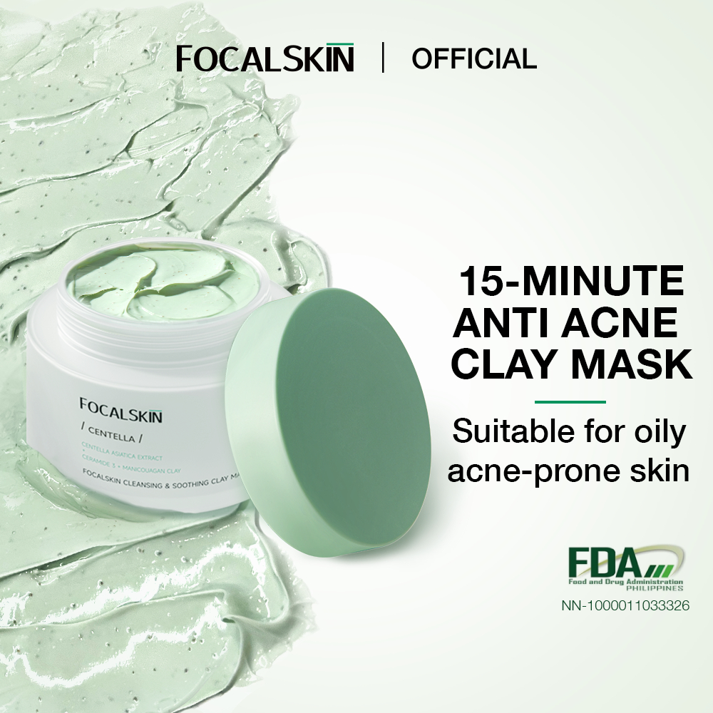Focalskin Centella Mask Anti Pores & Acne Clay Mask Moisturizing Oil ...