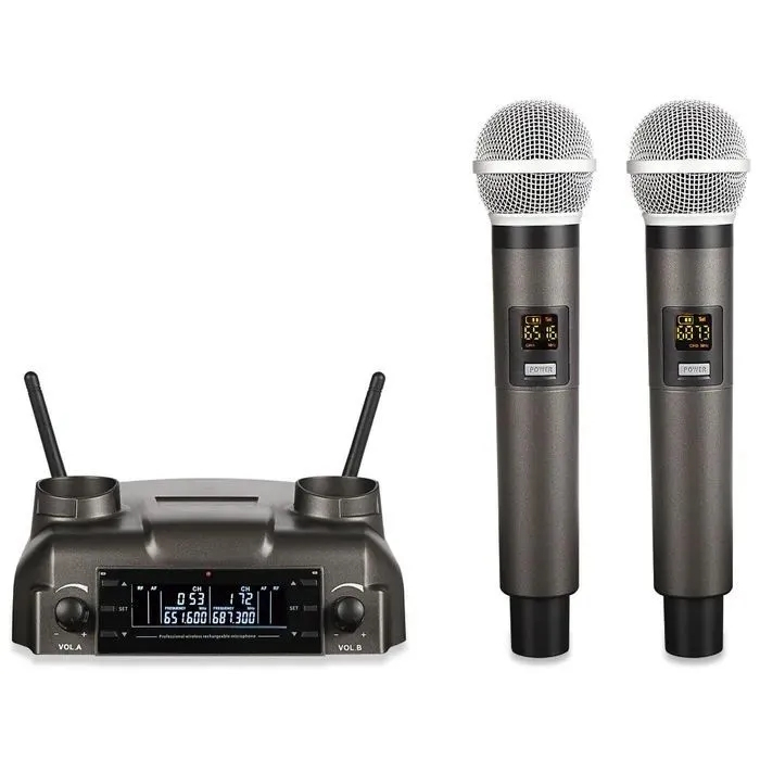 MIC-WL25 Automatic Charging Integrated Wireless Microphone One Drag Two ...