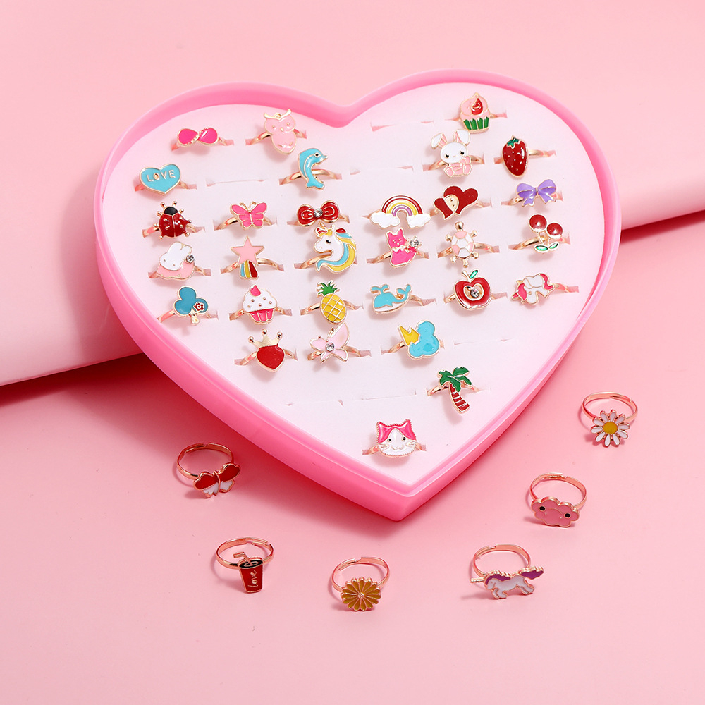 Kids Resin Cartoon Princess Ring｜Little Girl Plastic Ring｜Girl Fashion ...