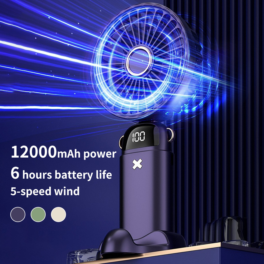 kipas mini 3 color portable fan 12000mAh kipas tangan outdoor 小風扇 ...
