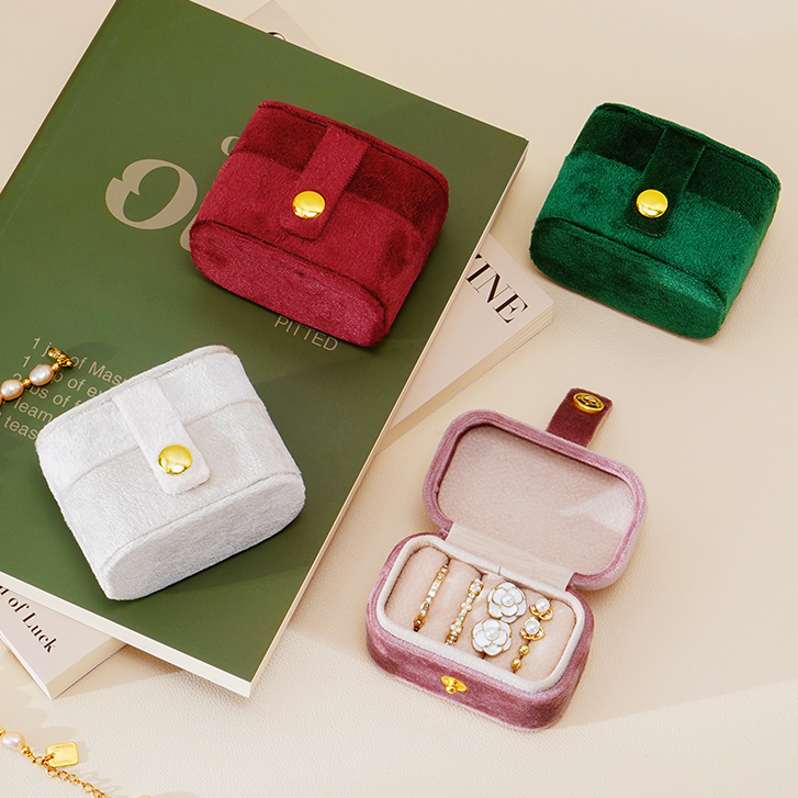 CASEGRACE Jewelry Box Organizer Double Layers Velvet Portable Small ...