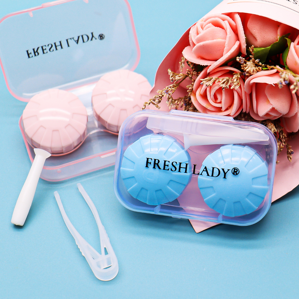 Contact Lens Case Easy Carry Macaron Colored Lovely Storage Lens Box ...