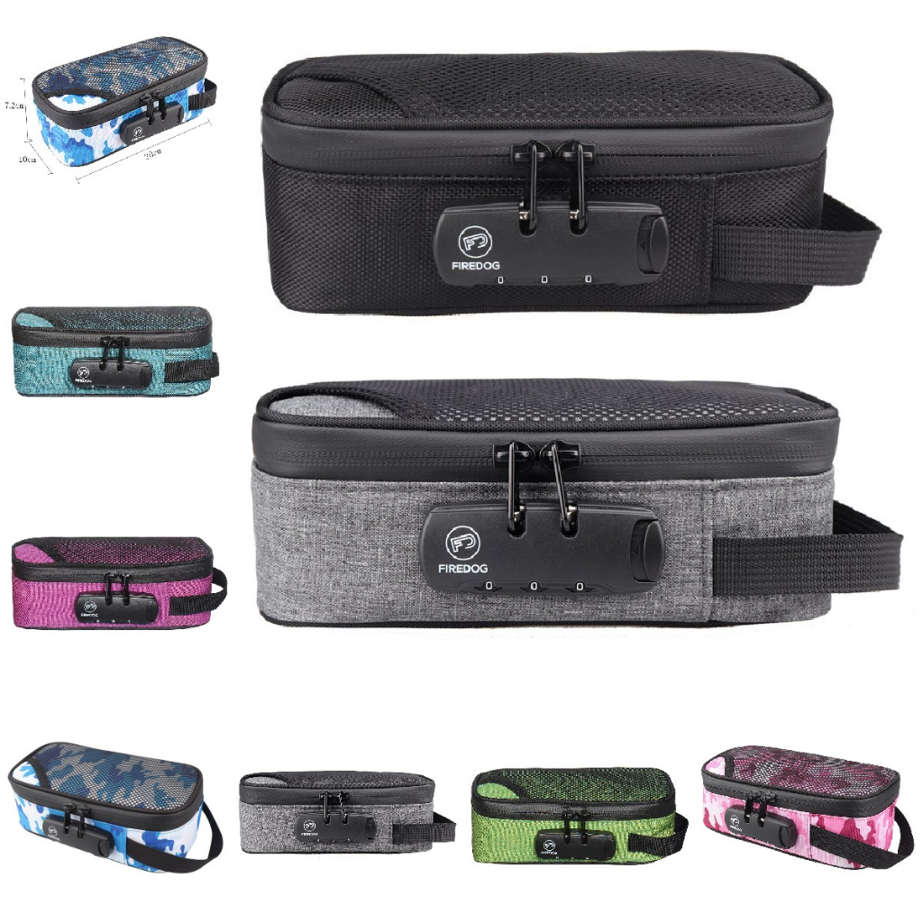 FCPH Smell Proof Carbon Lined Carry stash Bag with Lock Discreet Secure ...