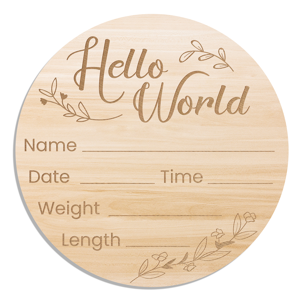 Wooden Baby Birth Information Board Party Decoration for Baby Shower ...