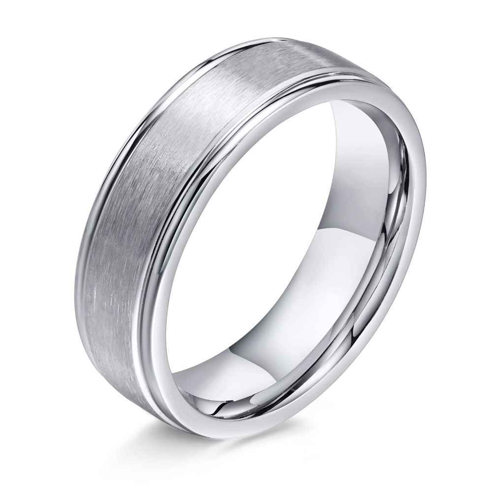 MG Matte Surface Ring for Men Classic Stainless Steel Wedding Band ...