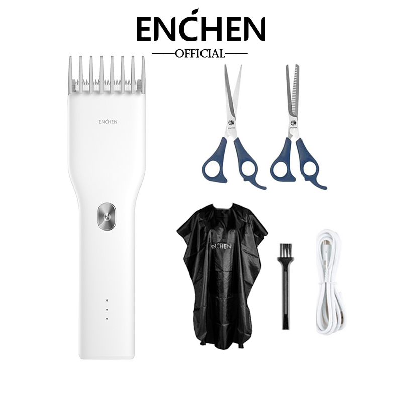 ENCHEN Hair Clipper White Portable Electric Trimmers Fast Charging ...