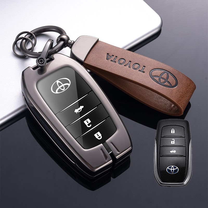 Toyota Fortuner RAV4 Crown Hilux Camry Land Cruiser Prado Metal Car Key ...