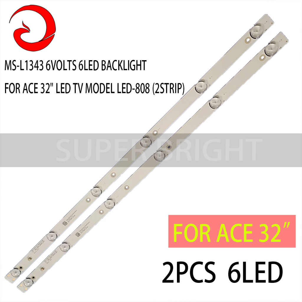 MS-L1343 6VOLTS 6LED BACKLIGHT FOR ACE 32" LED TV MODEL LED-808 (2STRIP ...