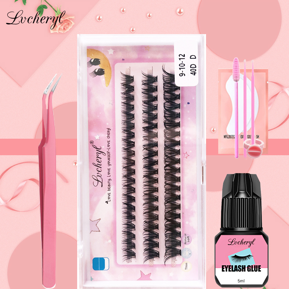 Lvcheryl 30D/40D 60 Clusters Lashes , D Curl Volume Individual Lashes ...