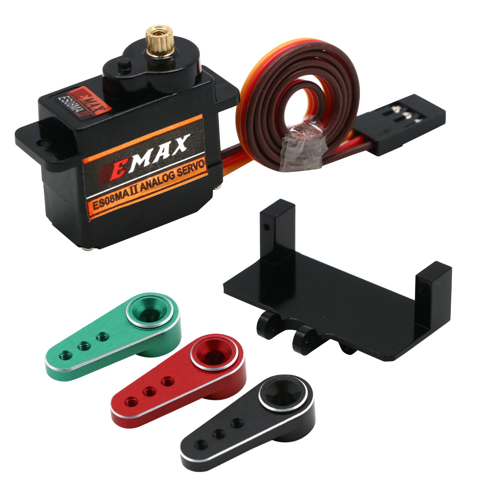 Emax ES08MA II 12g Analog Metal Gear Servo with Mount & 15T Arm for RC ...