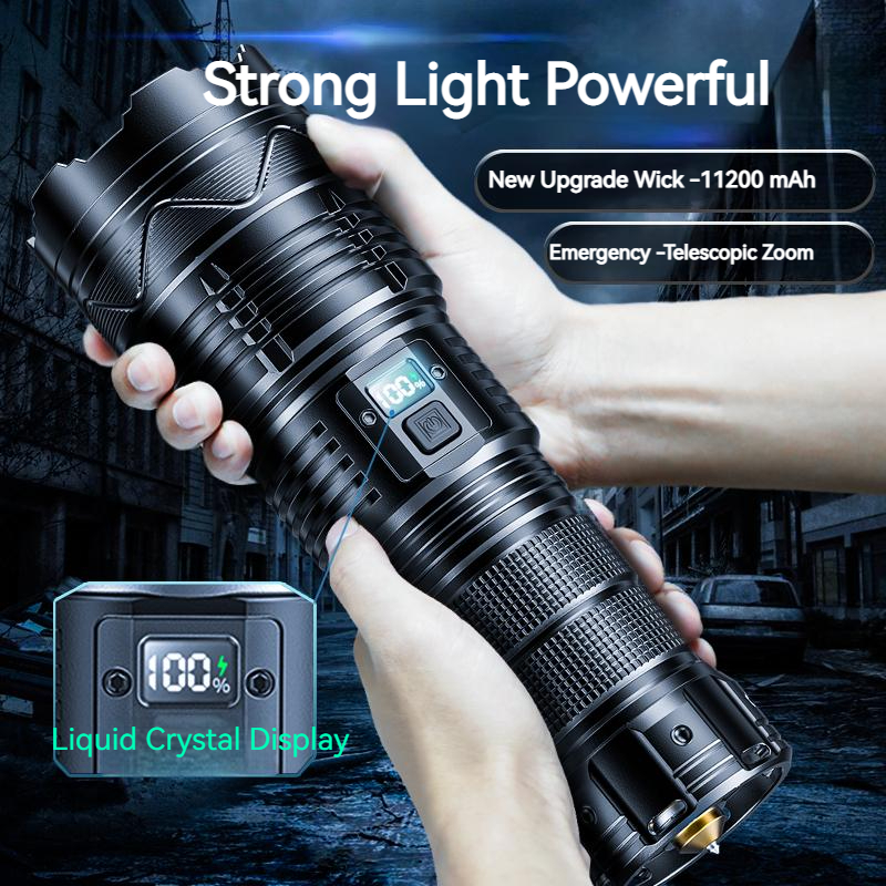 Smiling Shark SD5990 Powerful Flashlight Led M77.2 10000LM Strong Light ...