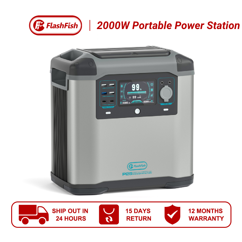 2000W 1573Wh | Flashfish Portable Power Station Fast Charging Battery Backup UPS Power Supply ...