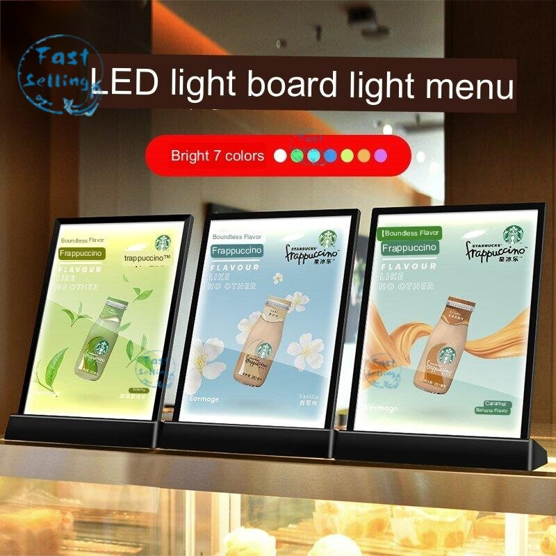 Bar Ordering Light Box Luminous Menu Display Card Desktop Price List ...
