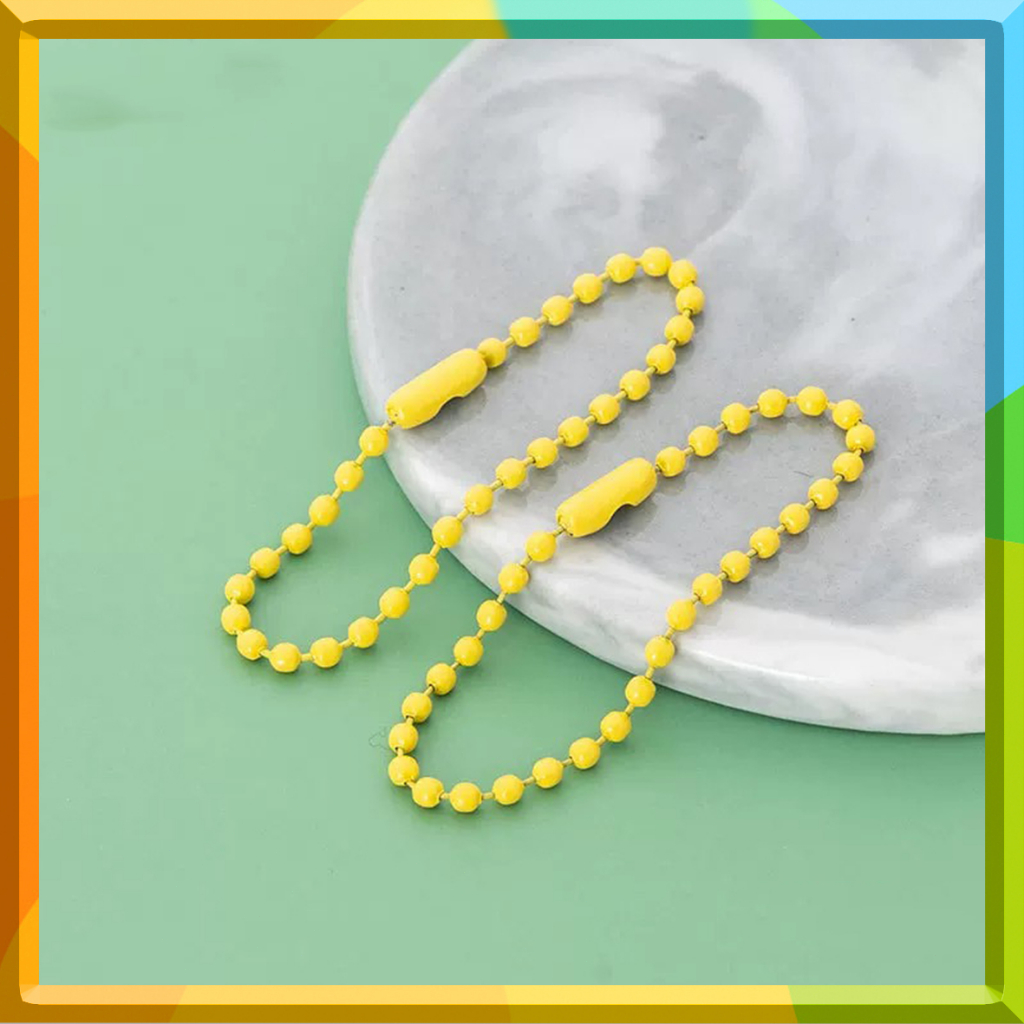 50Pcs Ball Bead Chains | Metal Hanging Chains | Colored Ball Bead ...
