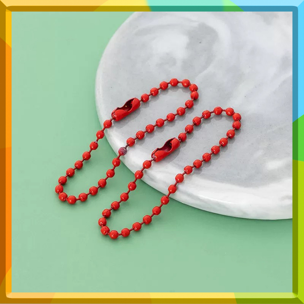 50Pcs Ball Bead Chains | Metal Hanging Chains | Colored Ball Bead ...