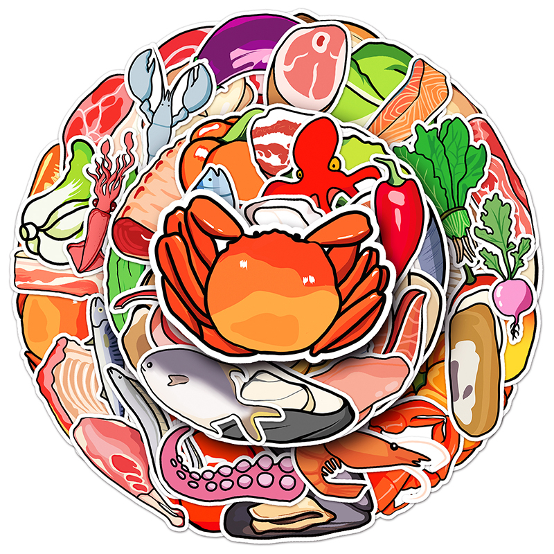Creative 50pcs Fresh fruits Food Original Stickers Phone Case Stickers ...