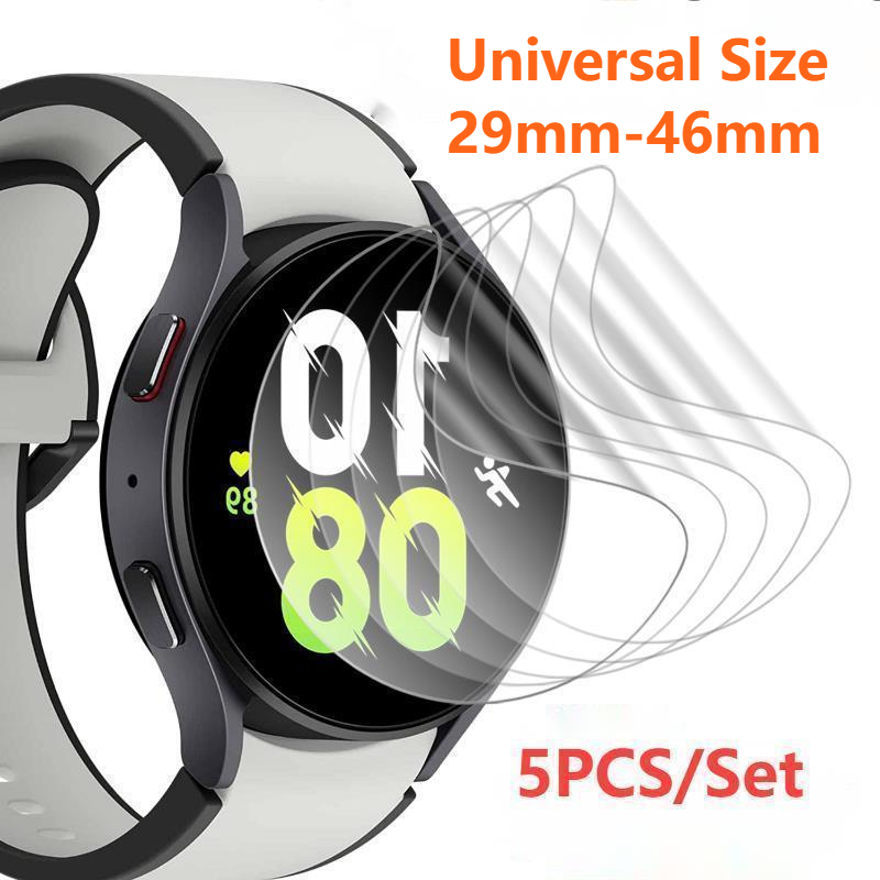 5PCS/Set Round TPU Soft Clear Film Watch Screen Protector 30mm 31mm ...