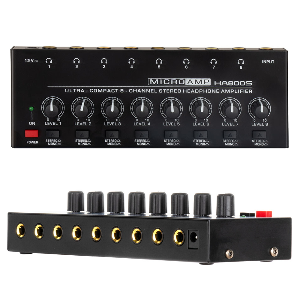 8 Channels Stereo Headphone Amplifier Ultra Low Noise Audio Amplifier ...