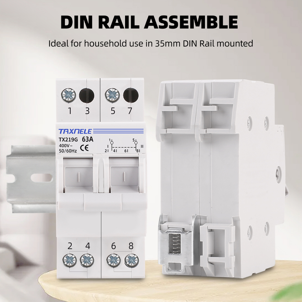 2P 40A 63A MTS Dual Power Manual Transfer Isolating Switch 230V 400V ...