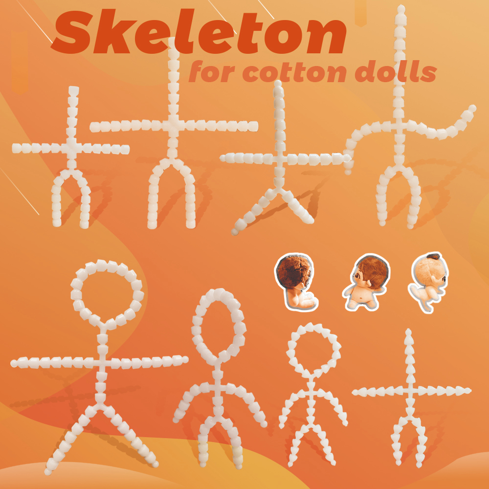 10cm15cm20cm Cotton Doll Skeleton Body Diy Plastic Materials Twisting With Soundsilence