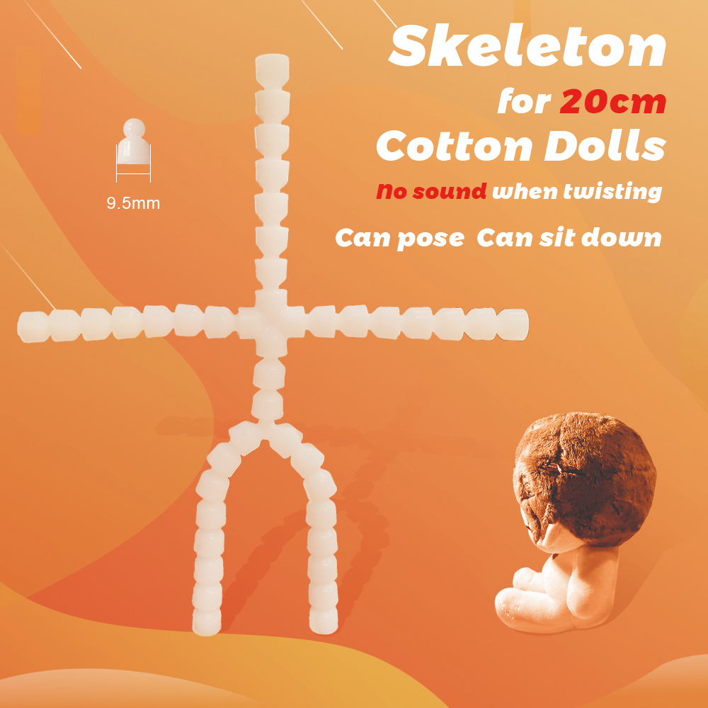 10cm15cm20cm Cotton Doll Skeleton Body Diy Plastic Materials Twisting With Soundsilence